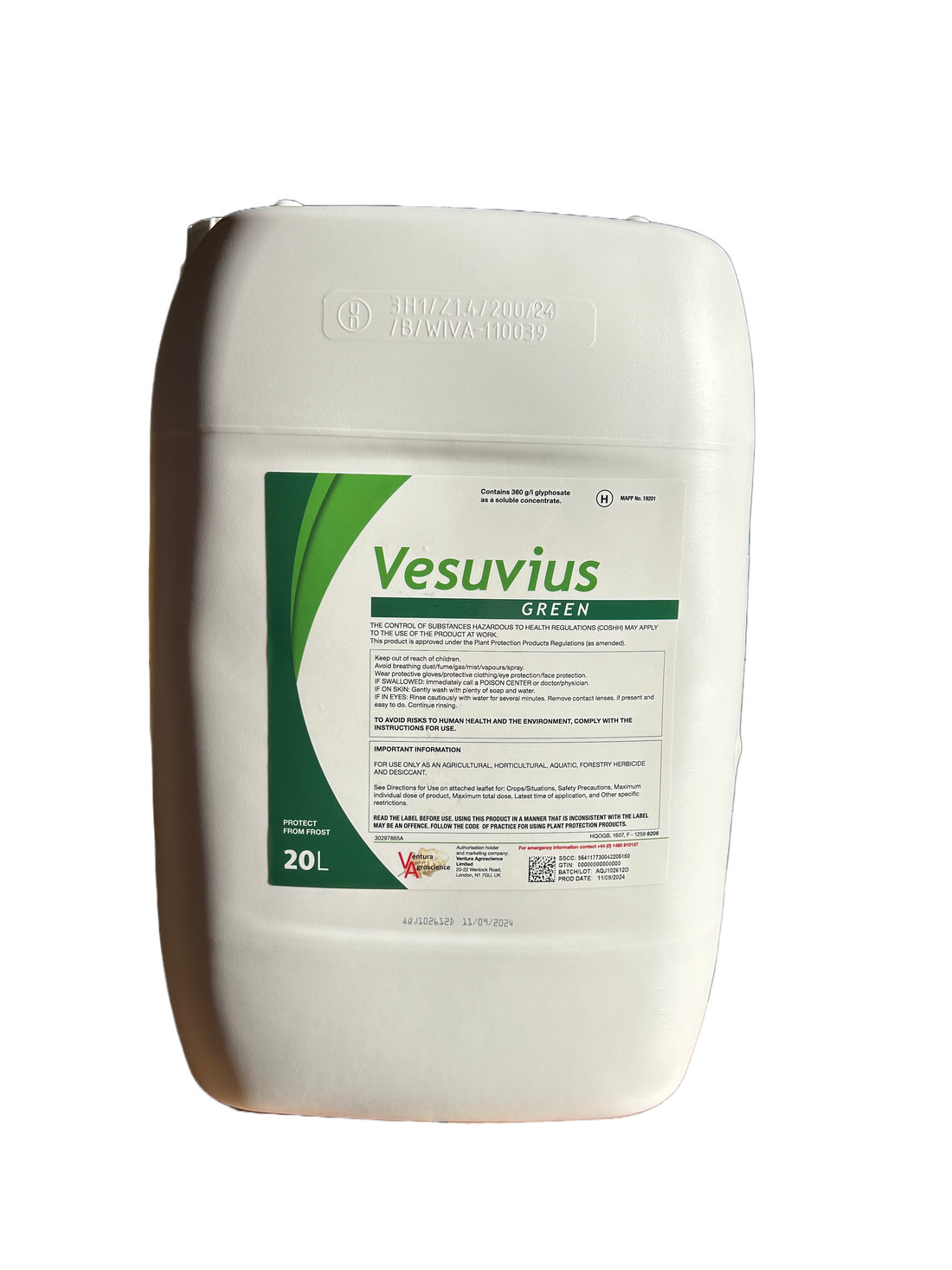 Glyfer Glyphosate Industrial Strength Total Weed Killer 20L – UK ...